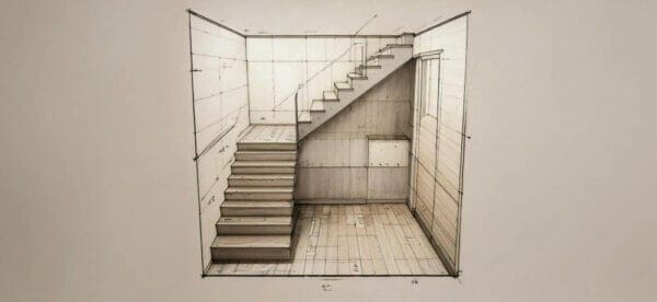 O que é escada em L e como calcular a quantidade de degraus